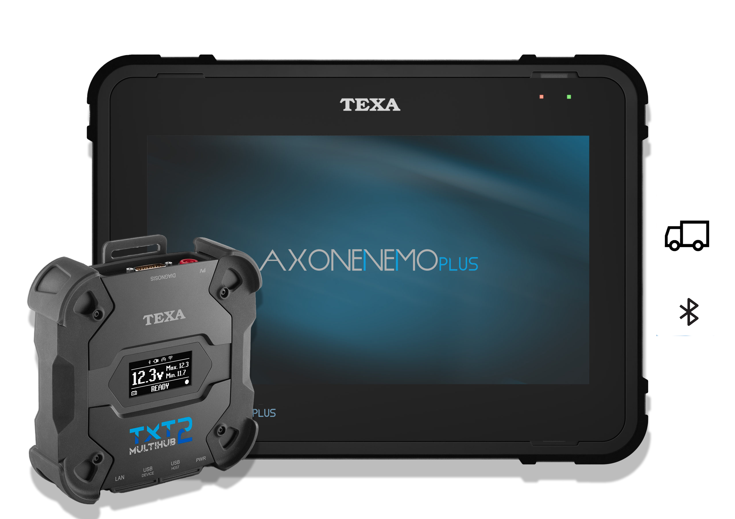 Lkw Diagnosegerät TEXA AXONE Nemo Plus mit Navigator TXT Multihub 2
